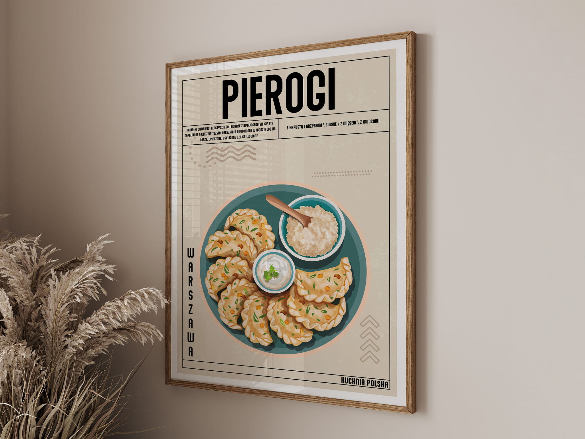 Plakat Kuchenny Pierogi Do Kuchni Nietylkoplakaty.pl - oryginalne dekoracje